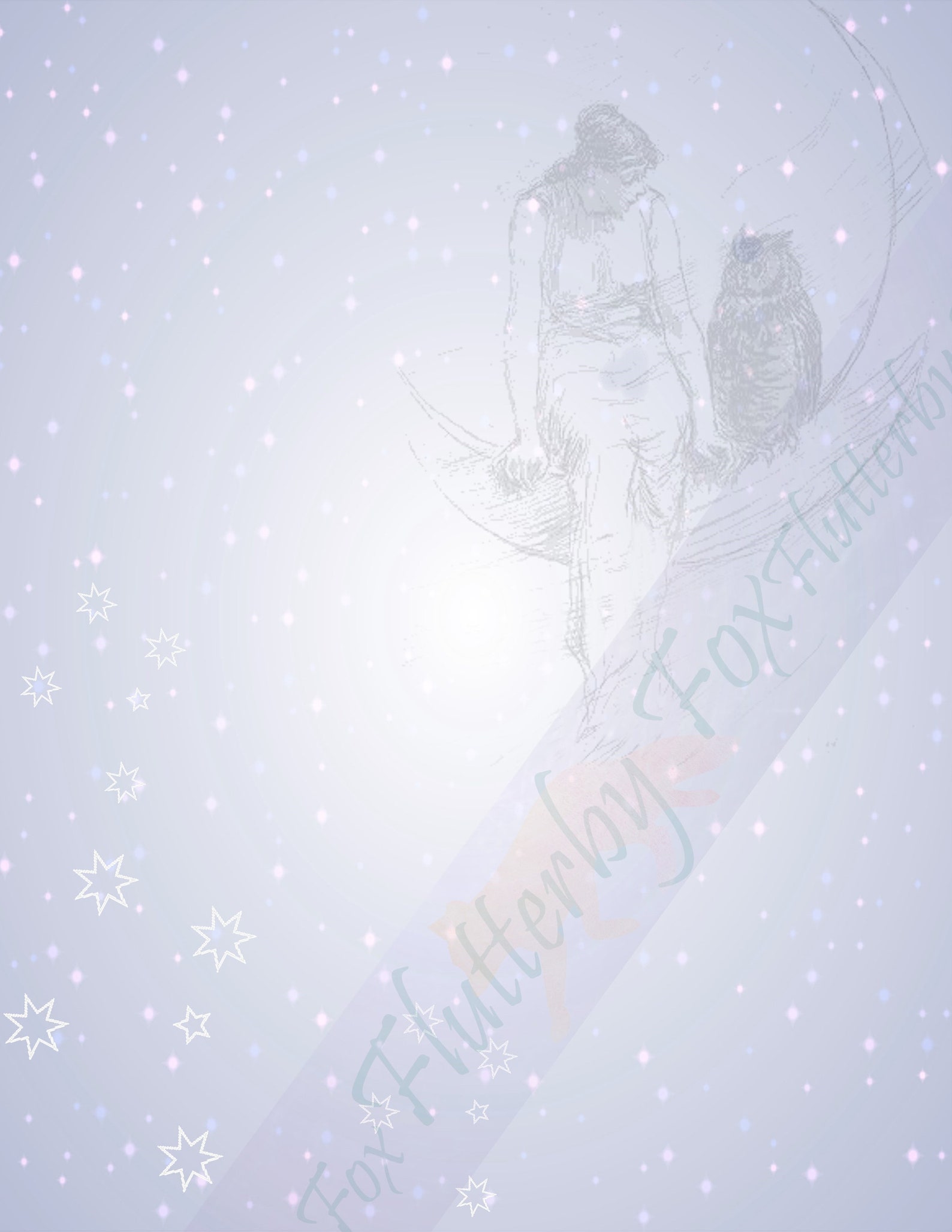 Moon Fairy Page Goddess Writing Paper Moon Goddess Page Athena Paper ...