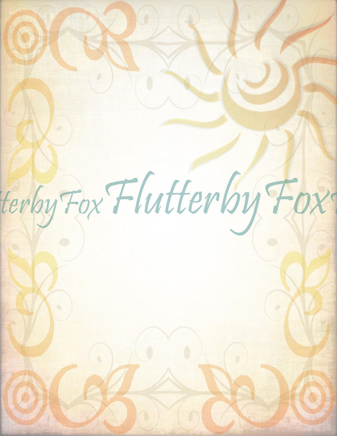 Printable Sun Page Sun Writing Paper Sun Letter Paper | Etsy