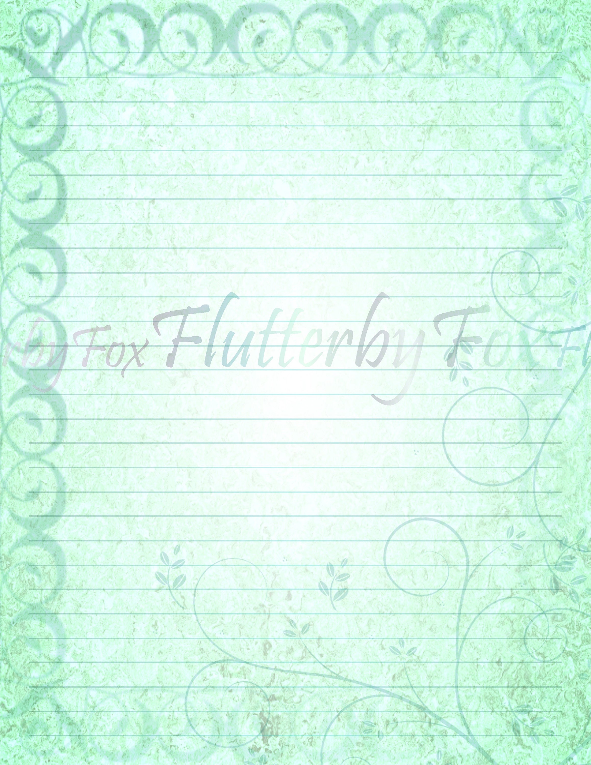 Teal Journal Set of Ten Printable Journal Writing Paper - Etsy