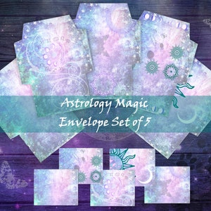 Astrology Magic Printable Envelope Set Printable Envelopes | Etsy