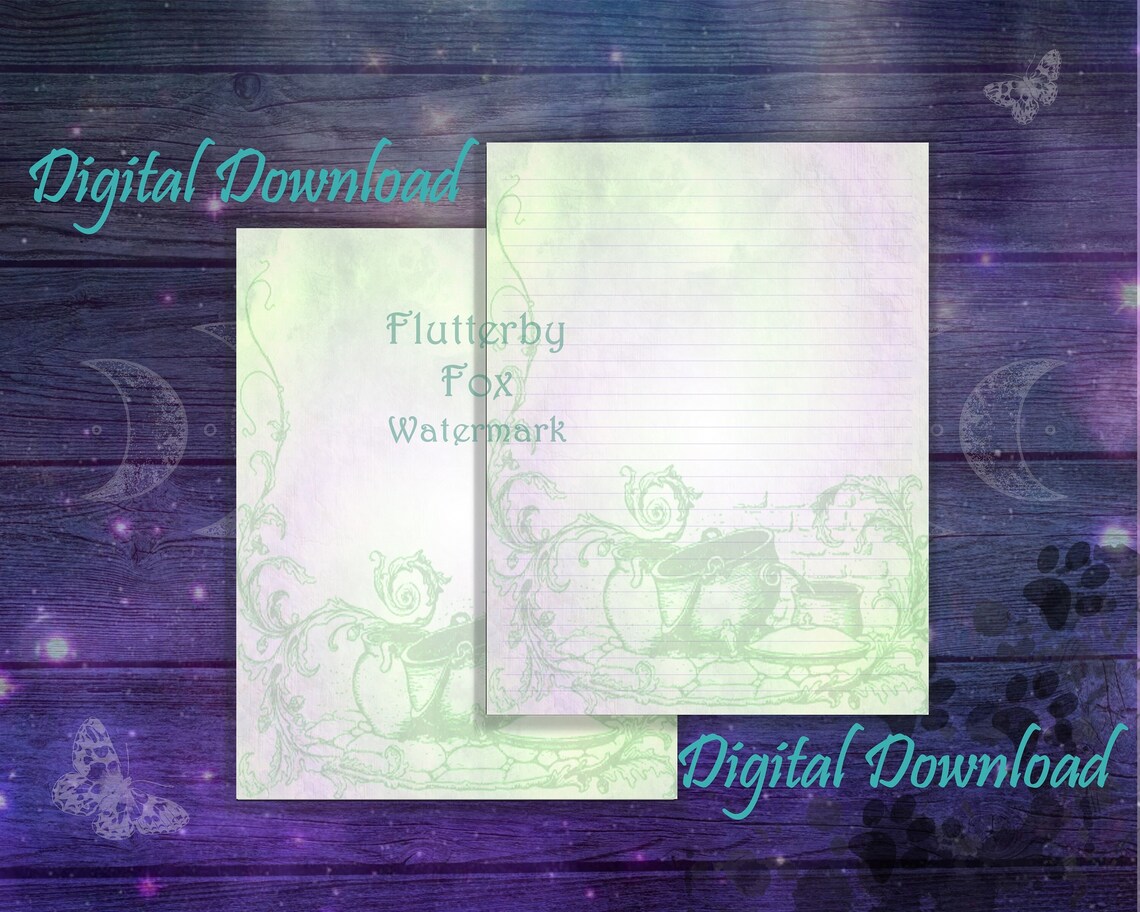 Cauldron Writing Paper Cauldron Stationery Witch | Etsy