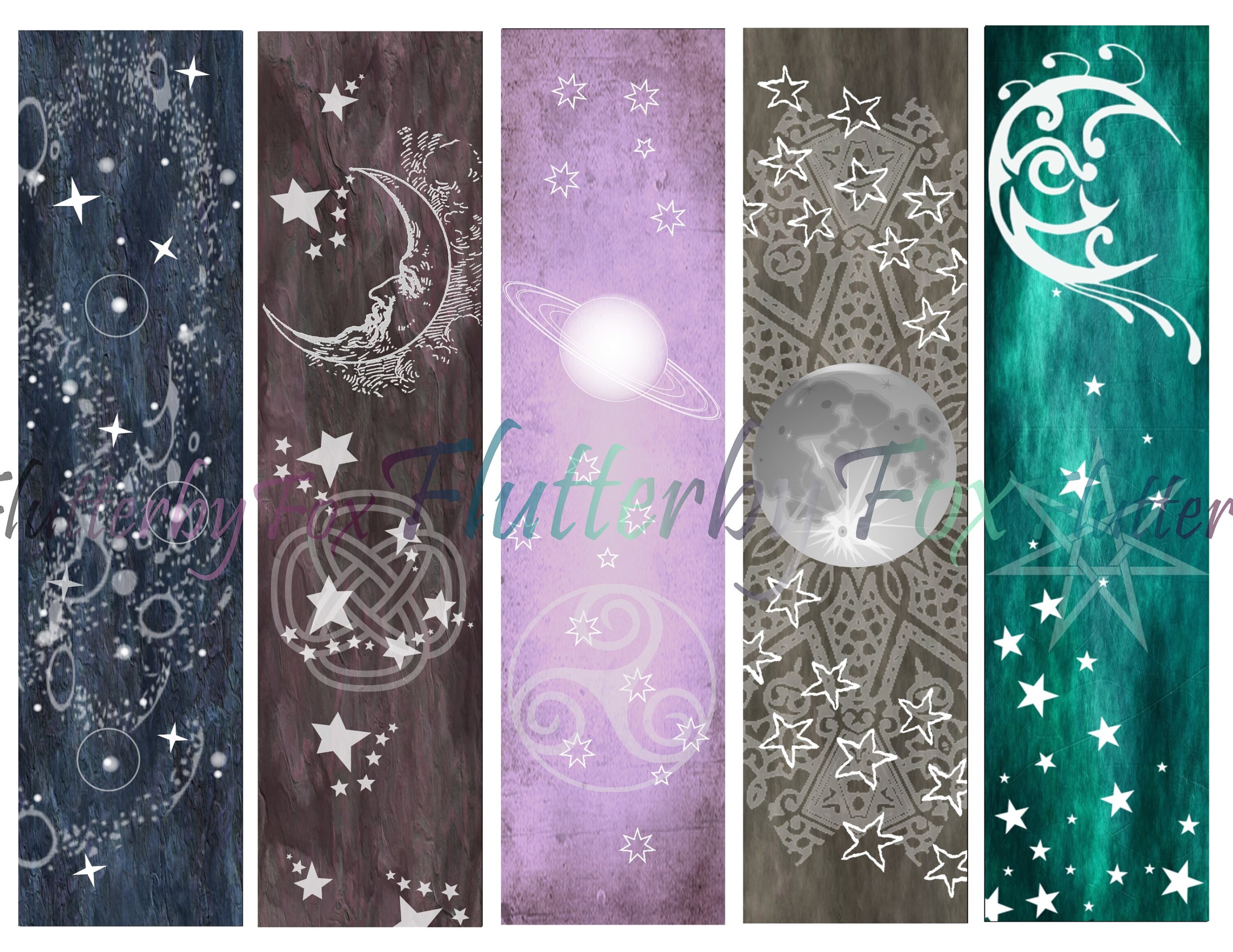Night Sky Bookmark Set Printable Bookmarks Starry - Etsy Australia