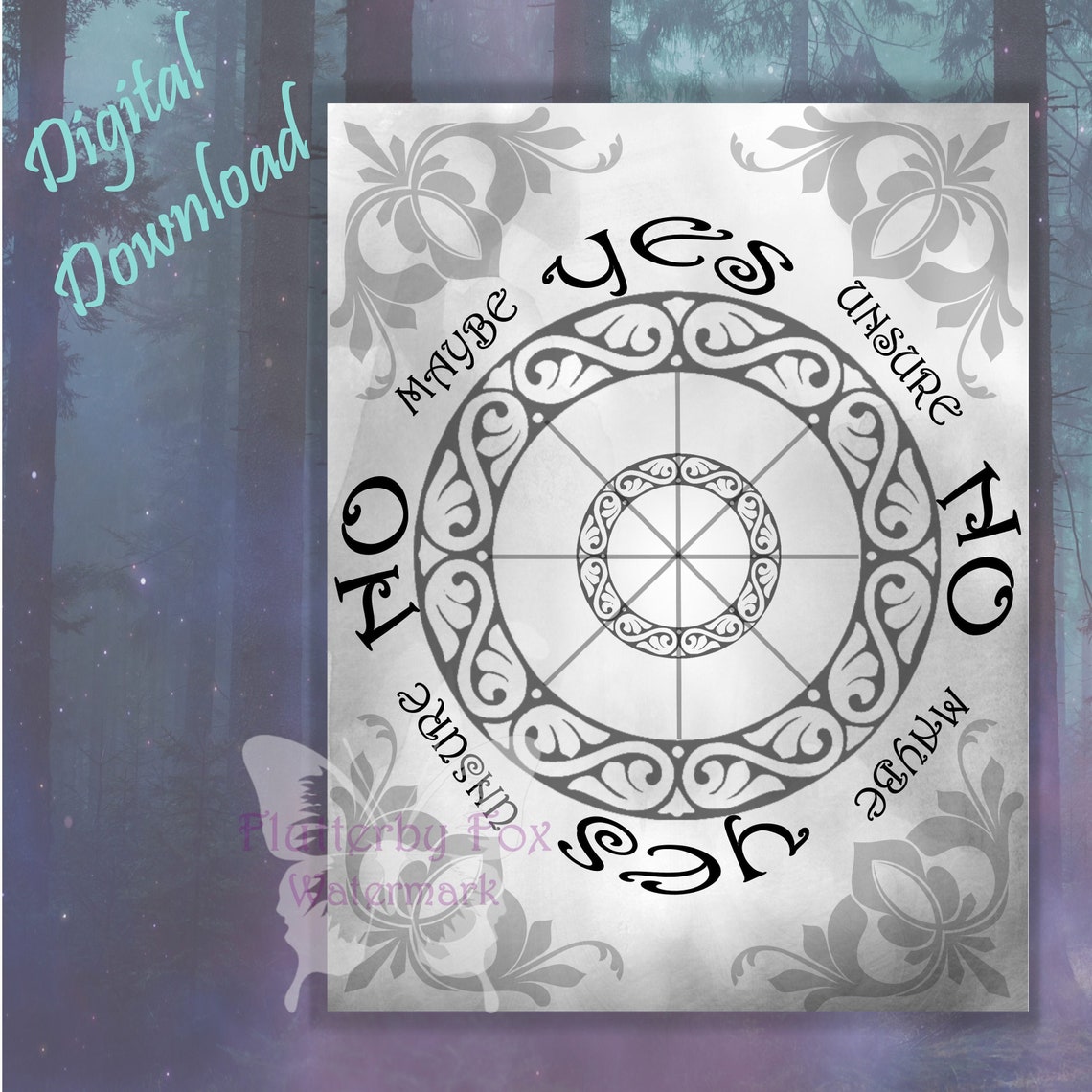 Pendulum Page Pendulum Board Paper Divination Page | Etsy