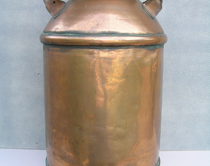 Antique COPPER MILK CAN - Etsy