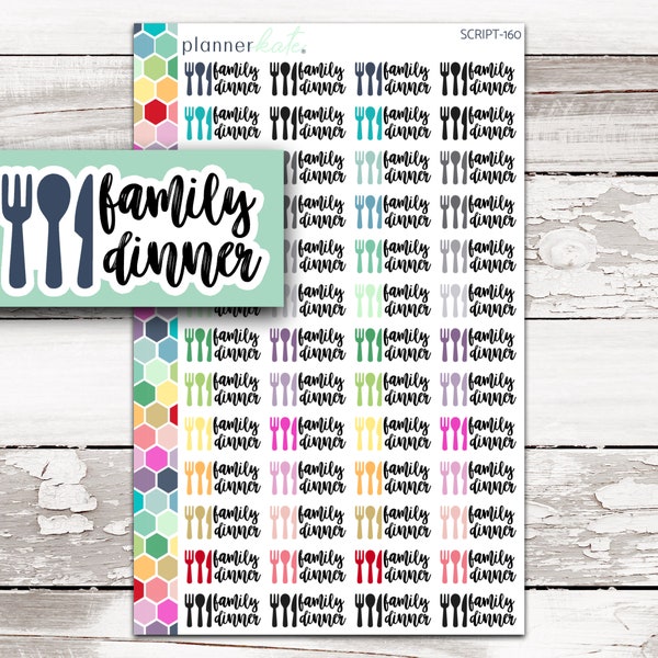 Family Dinner Stickers - Etsy