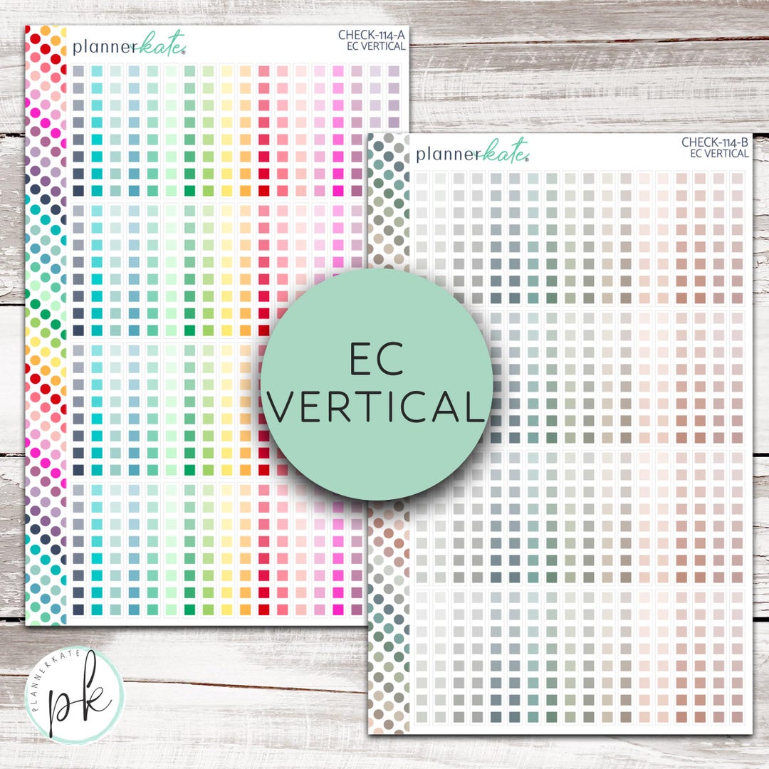 CHECK-114 || 7x9 EC VERTICAL Checklist Planner Stickers - Etsy