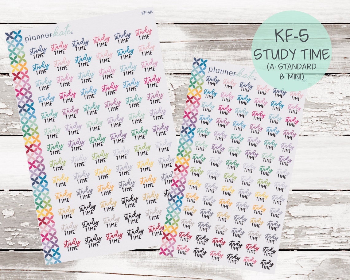 KF-5 study Time Kit Font Scripts Standard & - Etsy