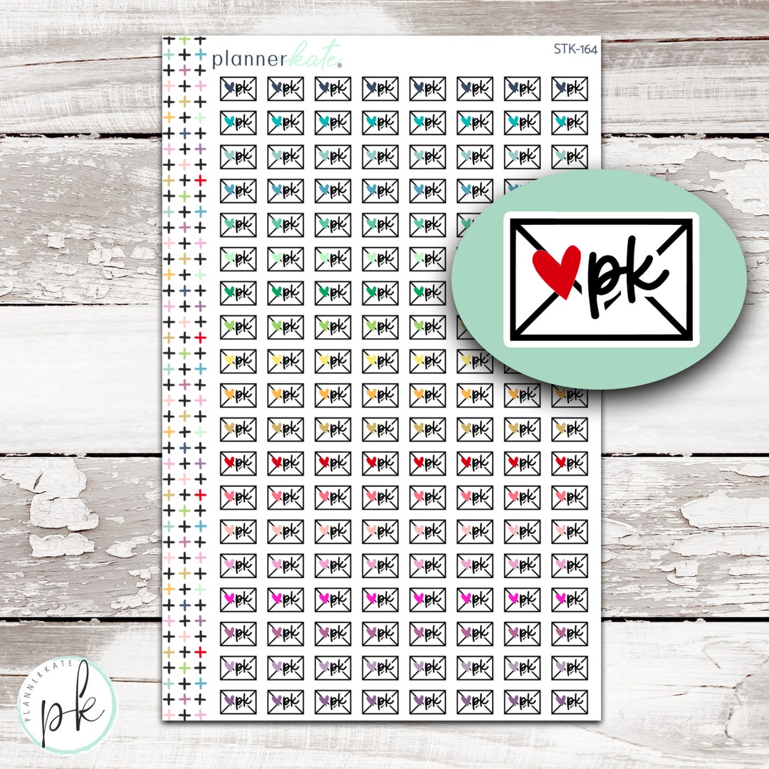 STK-164 || PK Envelope Happy Mail Stickers - Etsy