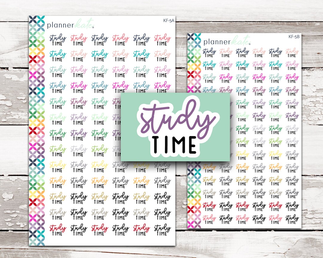 KF-5 study Time Kit Font Scripts Standard & Mini Size - Etsy