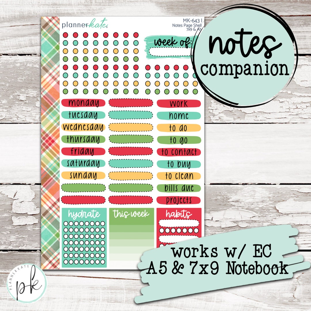 MK-643 I || "a is for Apple" EC Notes Companion Page - Etsy