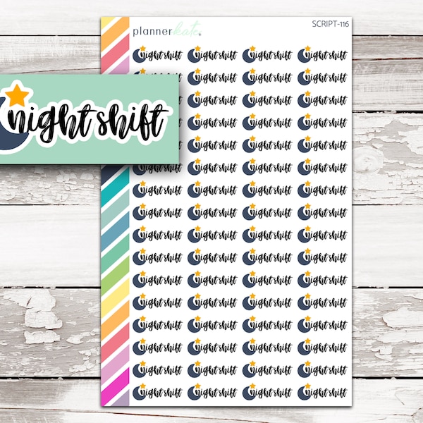Night Shift Planner - Etsy