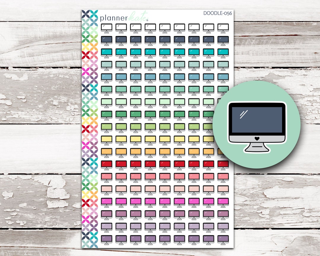 DOODLE-56 || Desktop Computer Doodle Stickers - Etsy