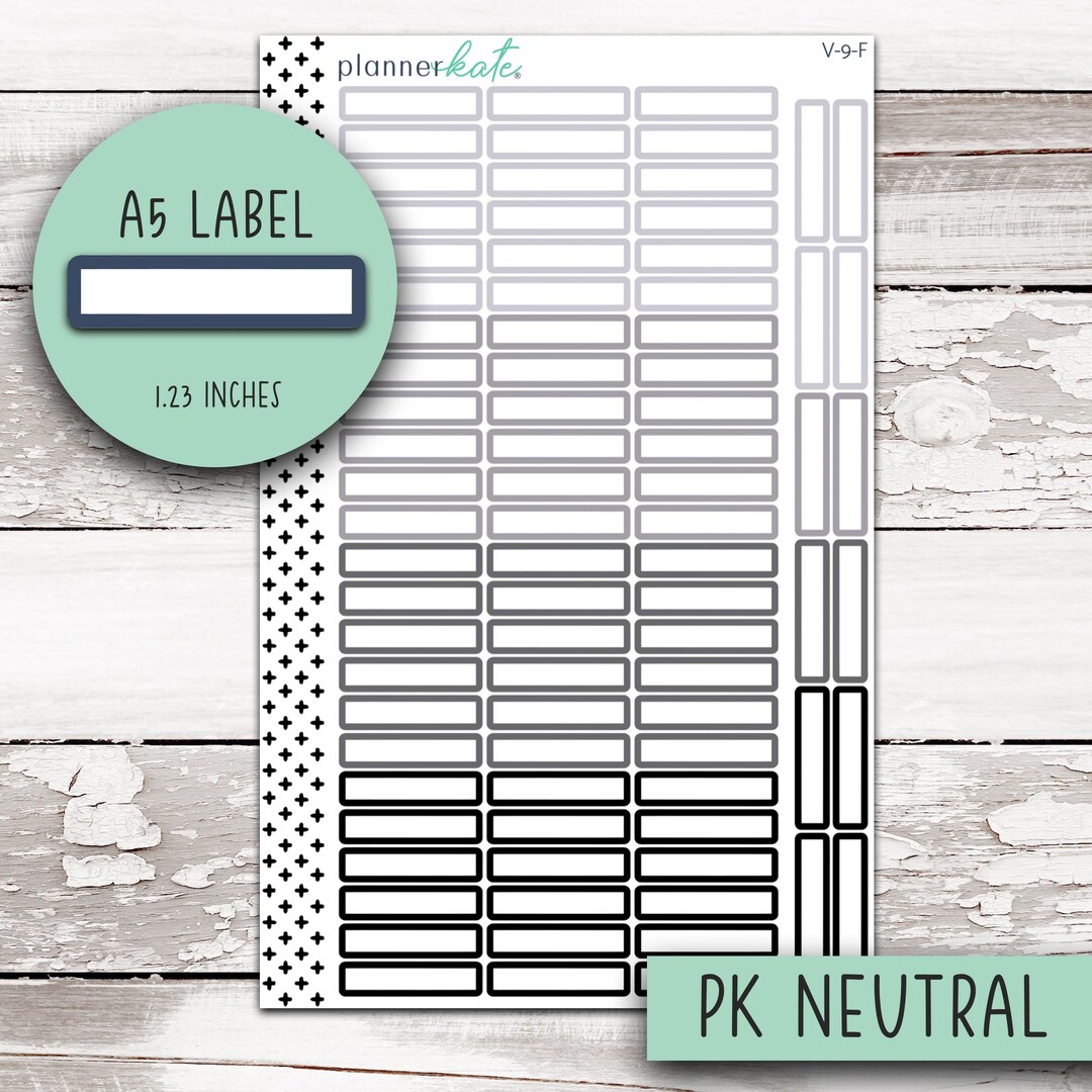 A5 Monthly Labels for Planner - PK Neutral || V-9 - Etsy