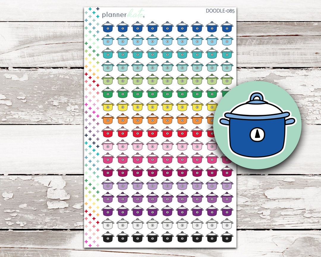 DOODLE-85 || Slow Cooker / Crock Pot Doodle Stickers - Etsy