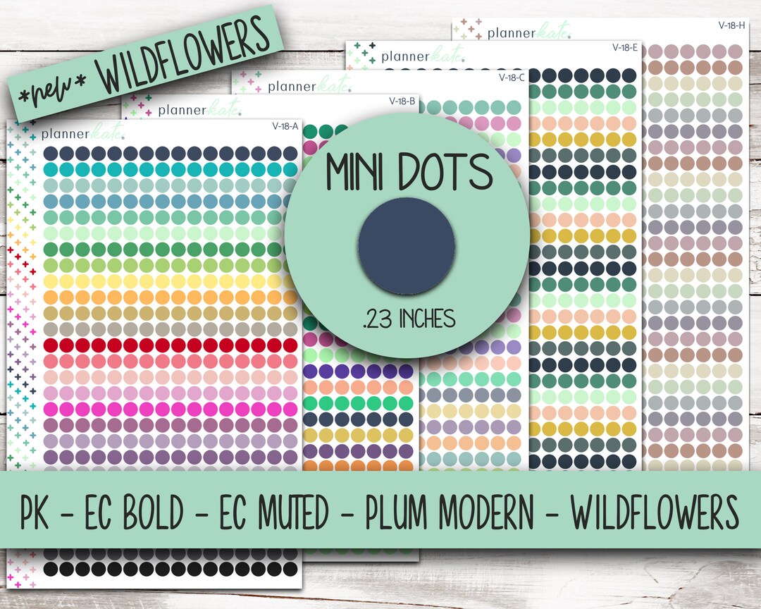 V-18 MINI DOT STICKERS - Etsy
