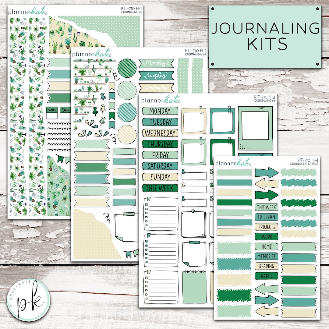 KIT-710 H JOURNALING || "green Corner" Kit - Etsy