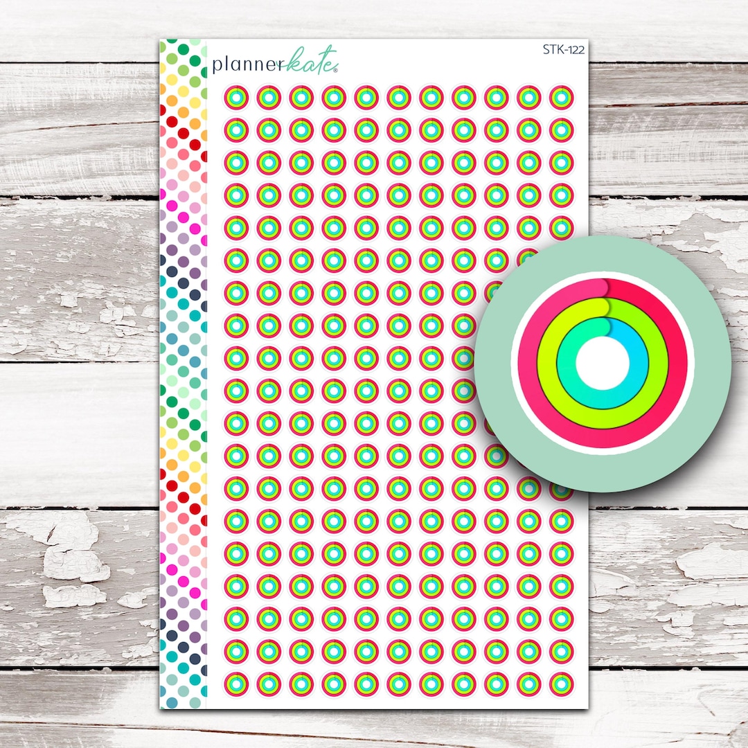 STK-122 || ACTIVITY RING Dot Planner Stickers - Etsy