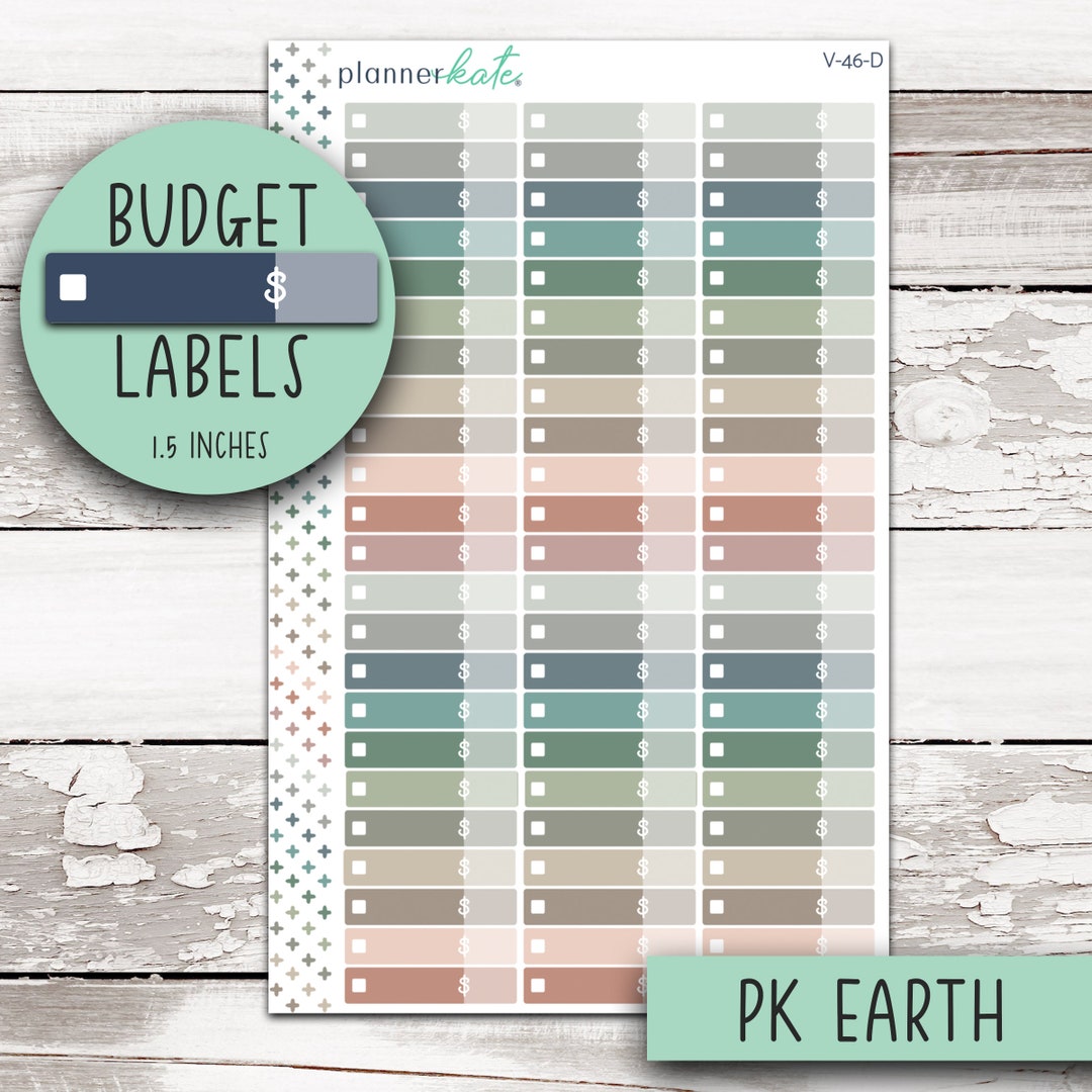 Bill & Budget Labels for 7x9 Planners - PK Earth || V-46 - Etsy