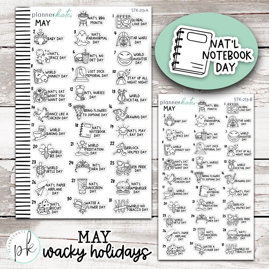 May Wacky Holidays - Neutral | STK-213 - Etsy