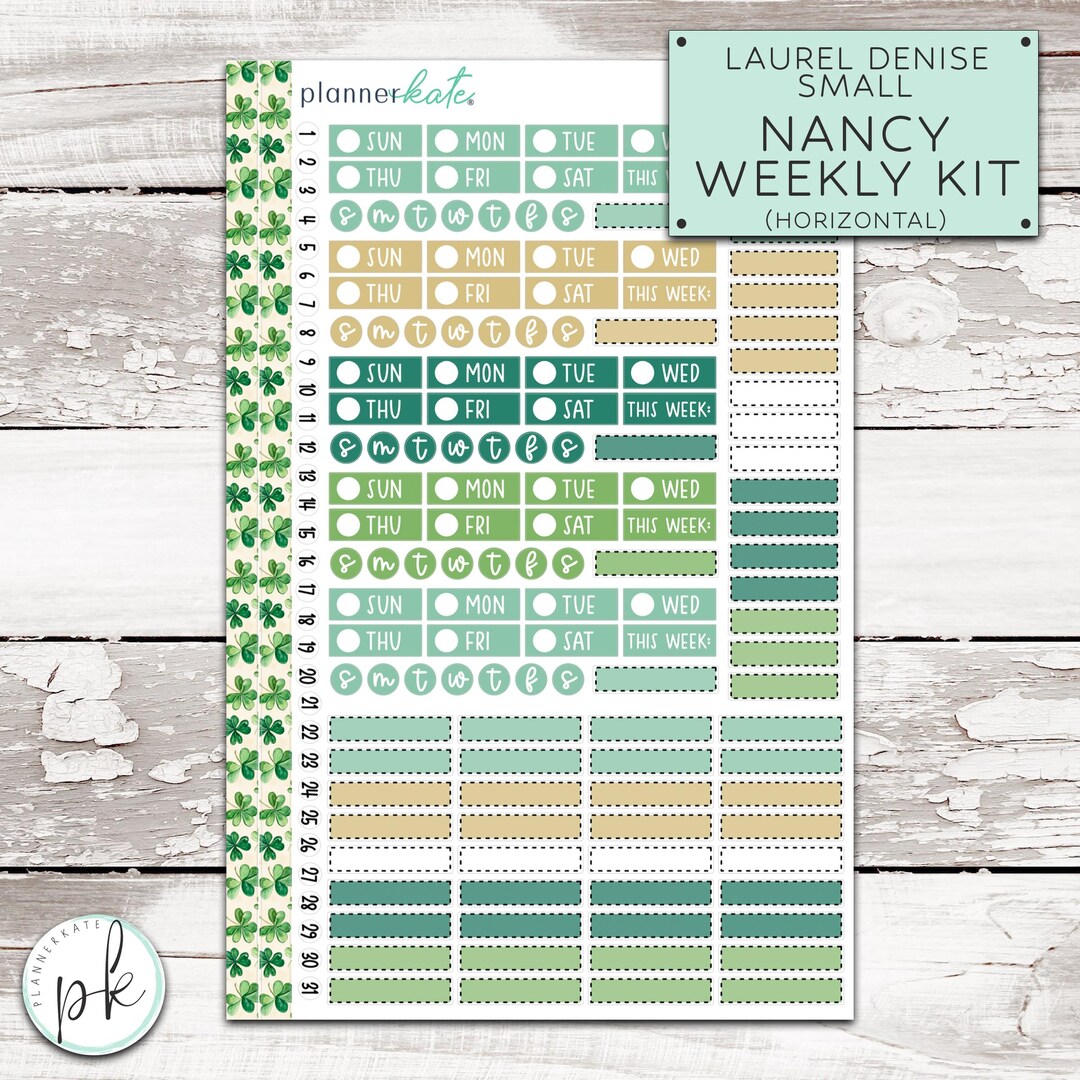 KIT-811 W - Laurel Denise Small Nancy Weekly || "a Little Luck" - Etsy