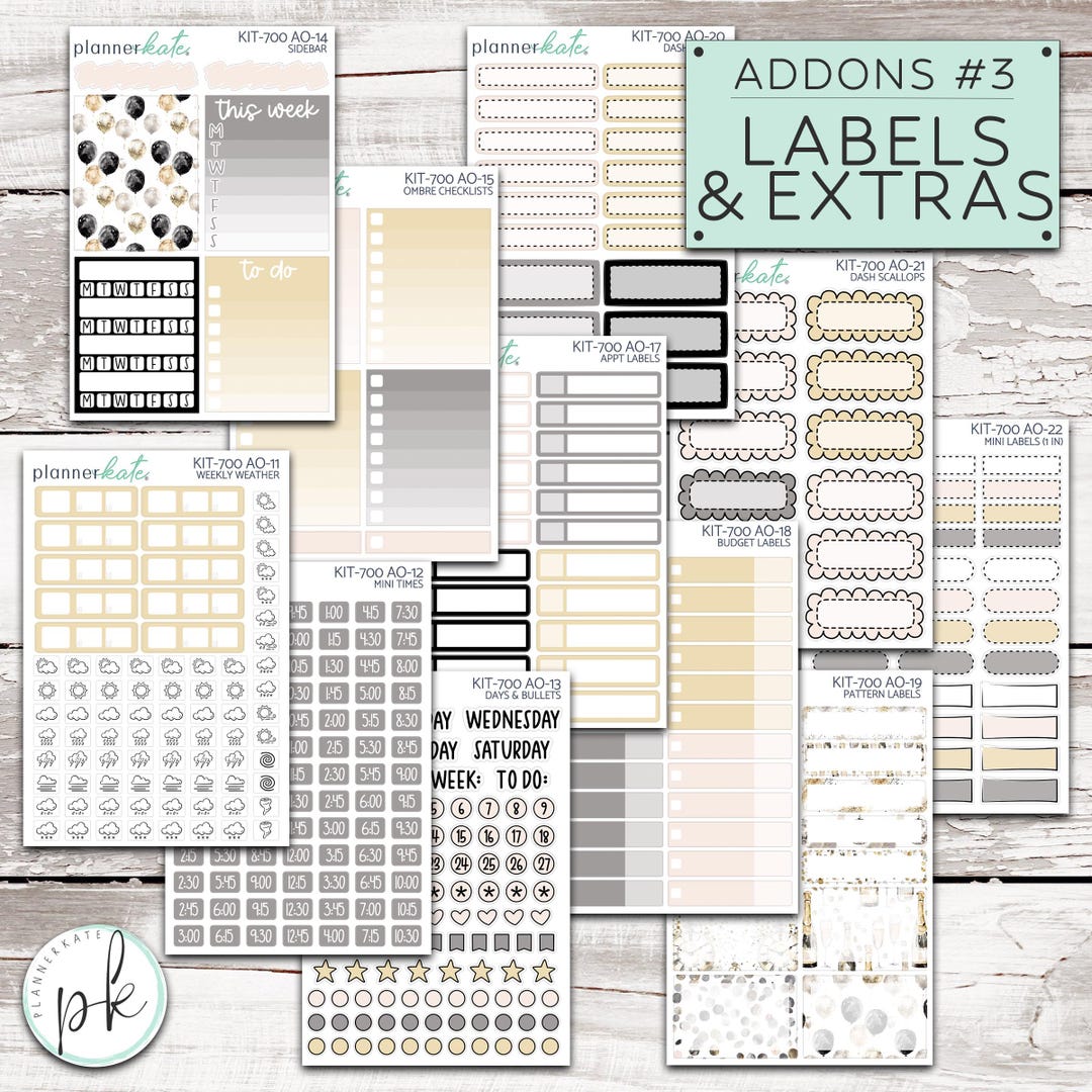 KIT-700 ADD ONS #3 || "toasting You" Kit Add Ons - Labels & Extras - Etsy