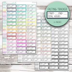 FASTING TRACKER Stickers for Planner || STK-173 - Etsy