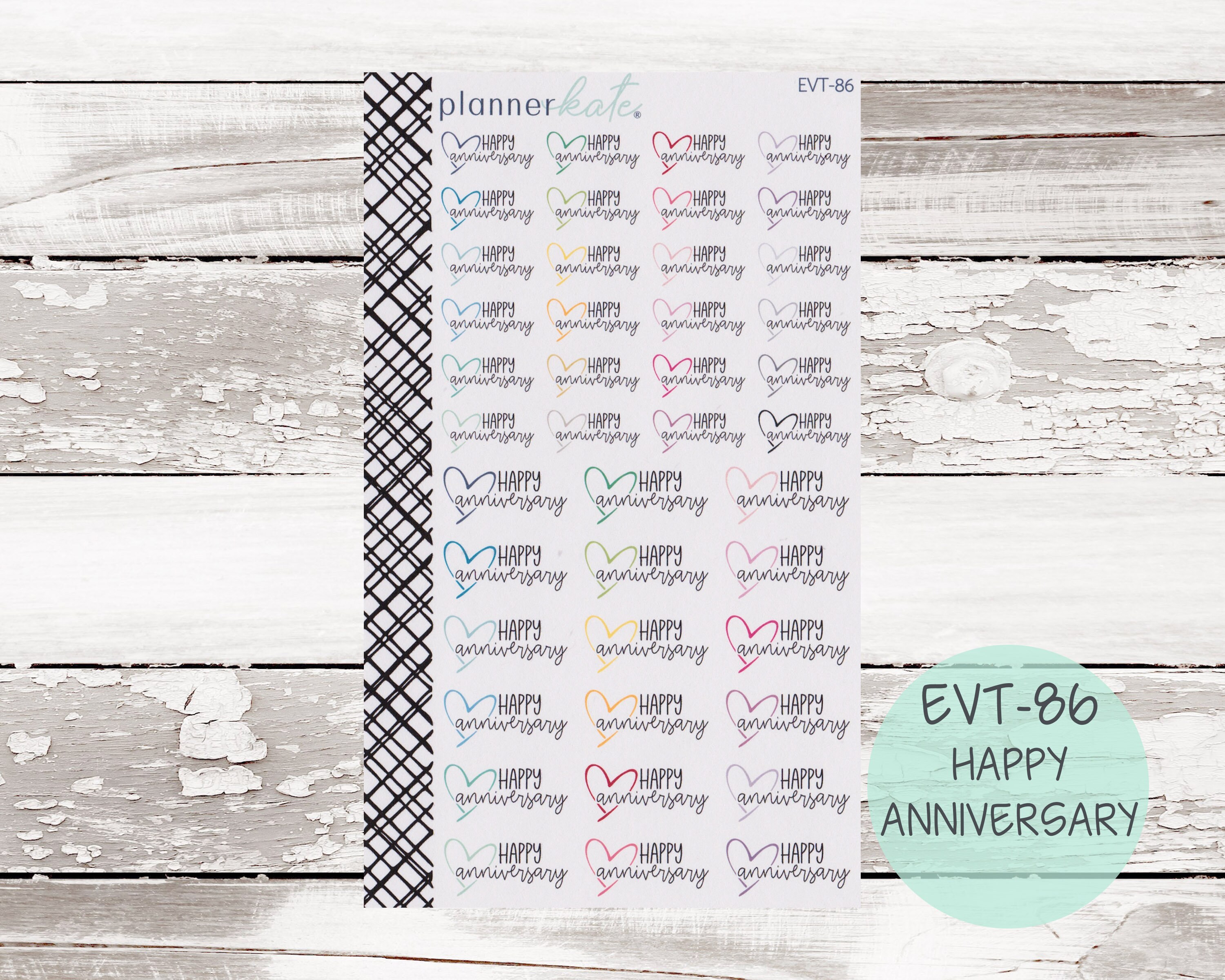EVT-86 HAPPY ANNIVERSARY Event Sticker | Etsy