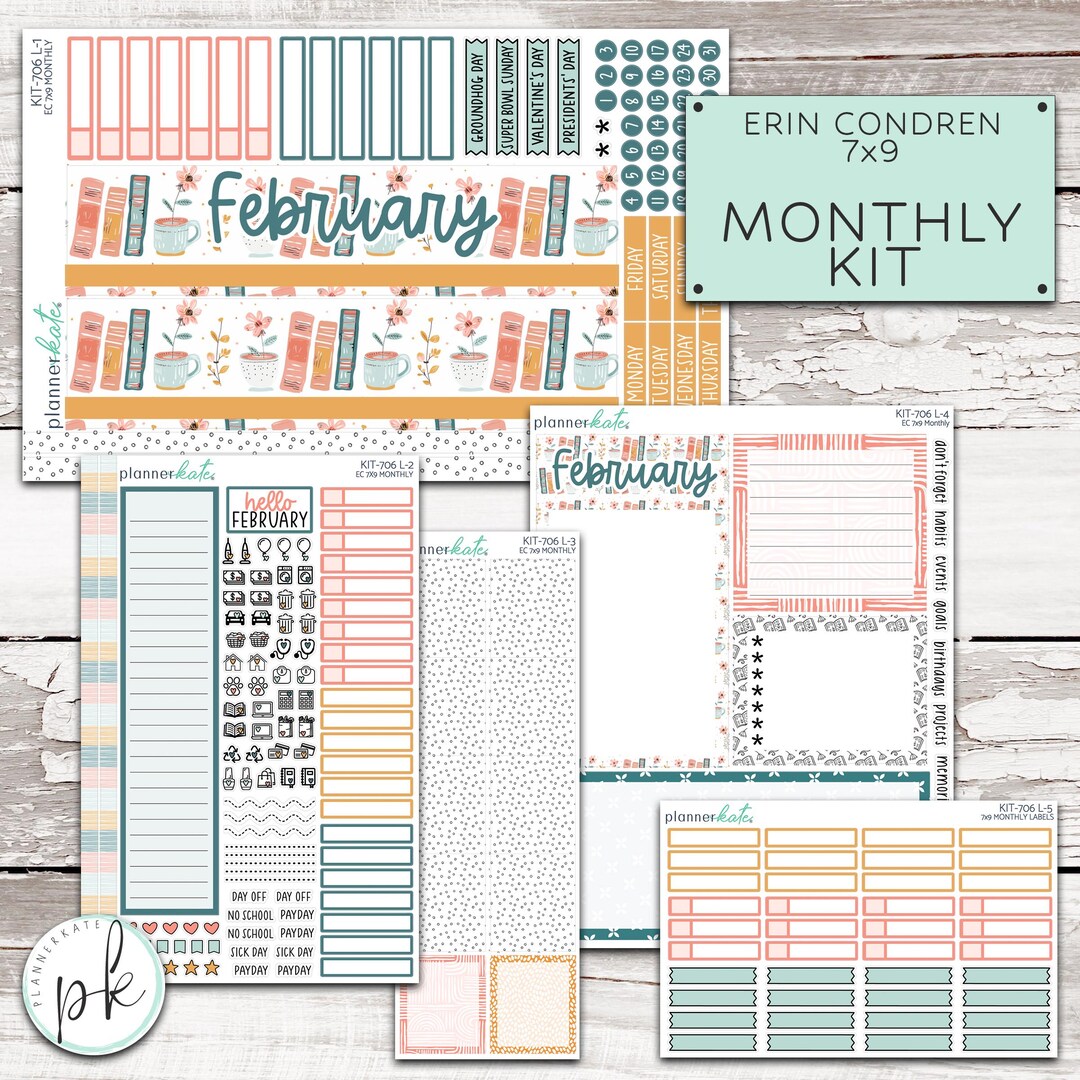 KIT-706 L EC 7x9 Monthly more Books - Etsy