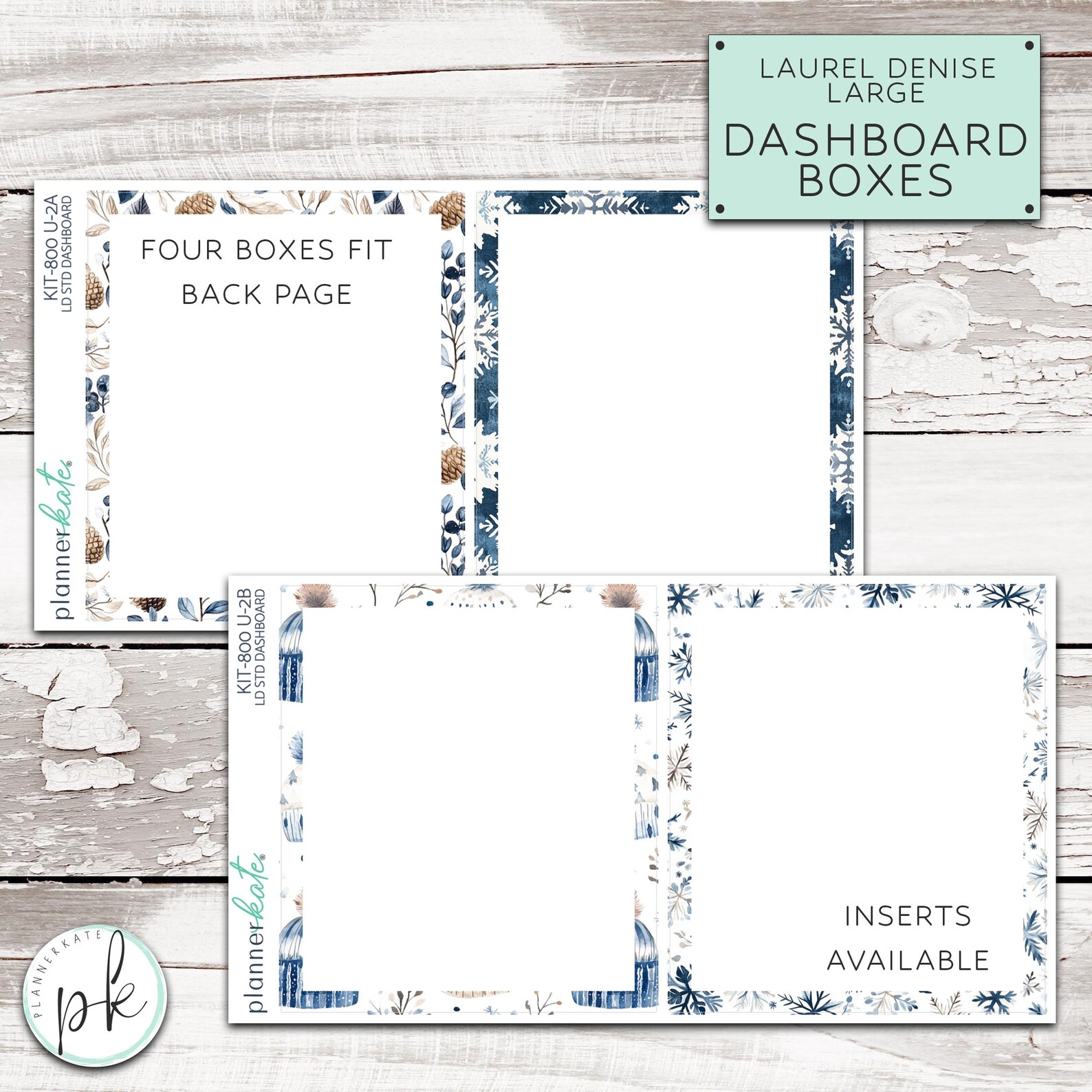 KIT-800 U - Laurel Denise Anne / Nancy Large Monthly || "blue Birch" - Etsy
