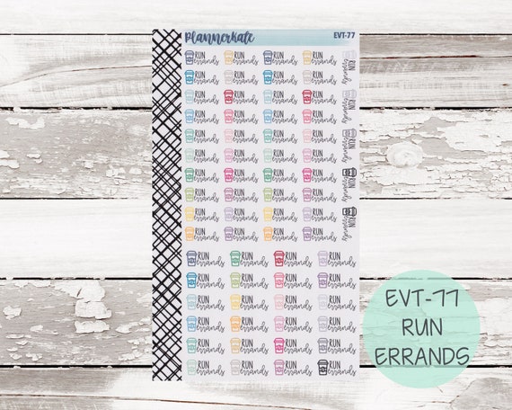 EVT-77 RUN ERRANDS Event Sticker | Etsy