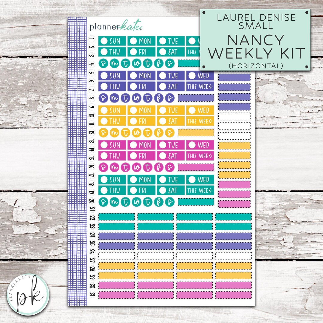 KIT-816 W - Laurel Denise Small Nancy Weekly || "floral Splash" - Etsy