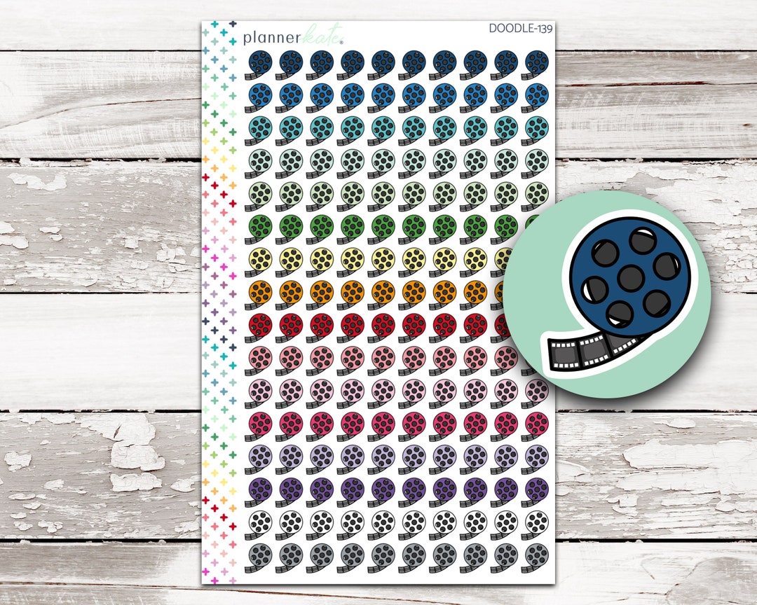 DOODLE-139 || MOVIE / FILM Doodle Stickers - Etsy
