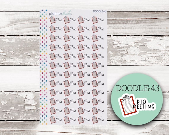 Papercraft PTO Meeting Doodle Stickers DOODLE-43 Scrapbooking etna.com.pe