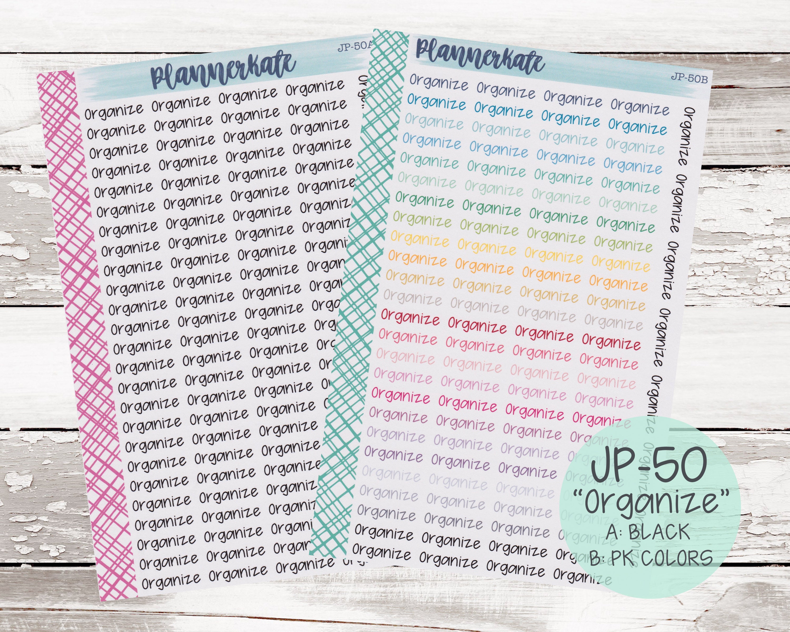 JenPlans Font Weekly Goals Planner Stickers Craft Supplies & Tools ...