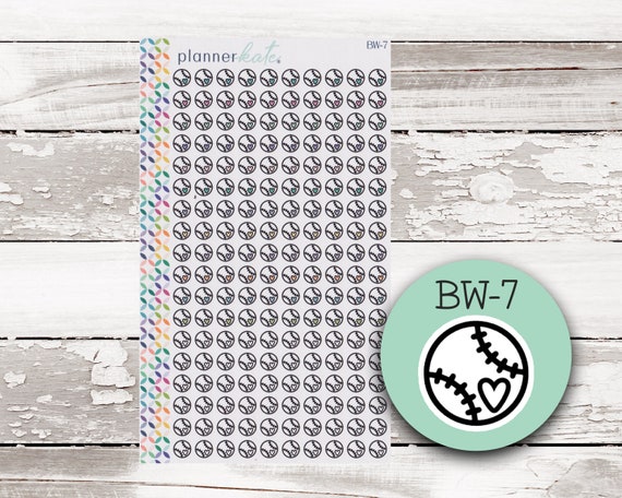 BW-7 BASEBALL Icon Sticker - Etsy