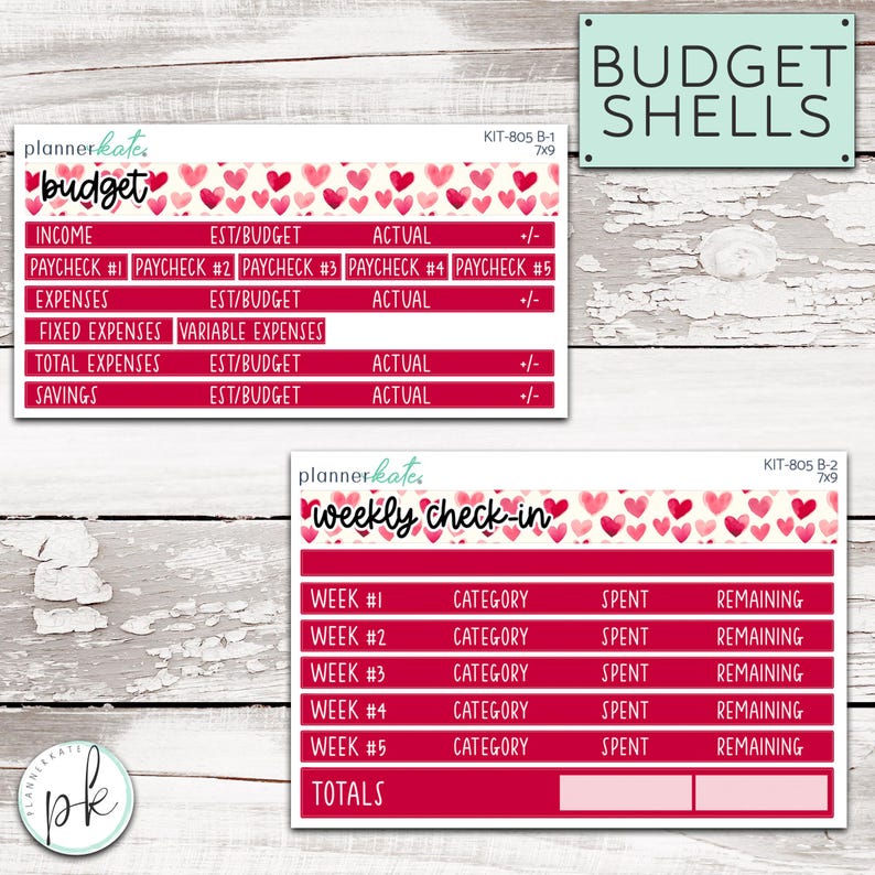 KIT-805 BUDGET || "cherry Crush" - 7x9 Budget Shell - Etsy
