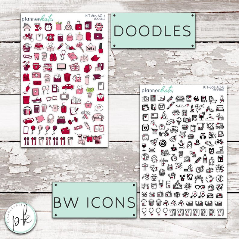 KIT-805 ADD ONS #2 || "cherry Crush" Kit Add Ons - Doodles-icons-script ...