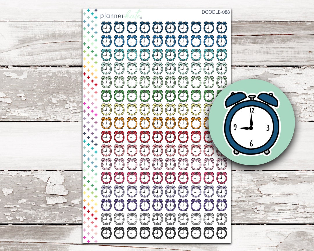 DOODLE-88 ALARM CLOCK Doodle Stickers - Etsy