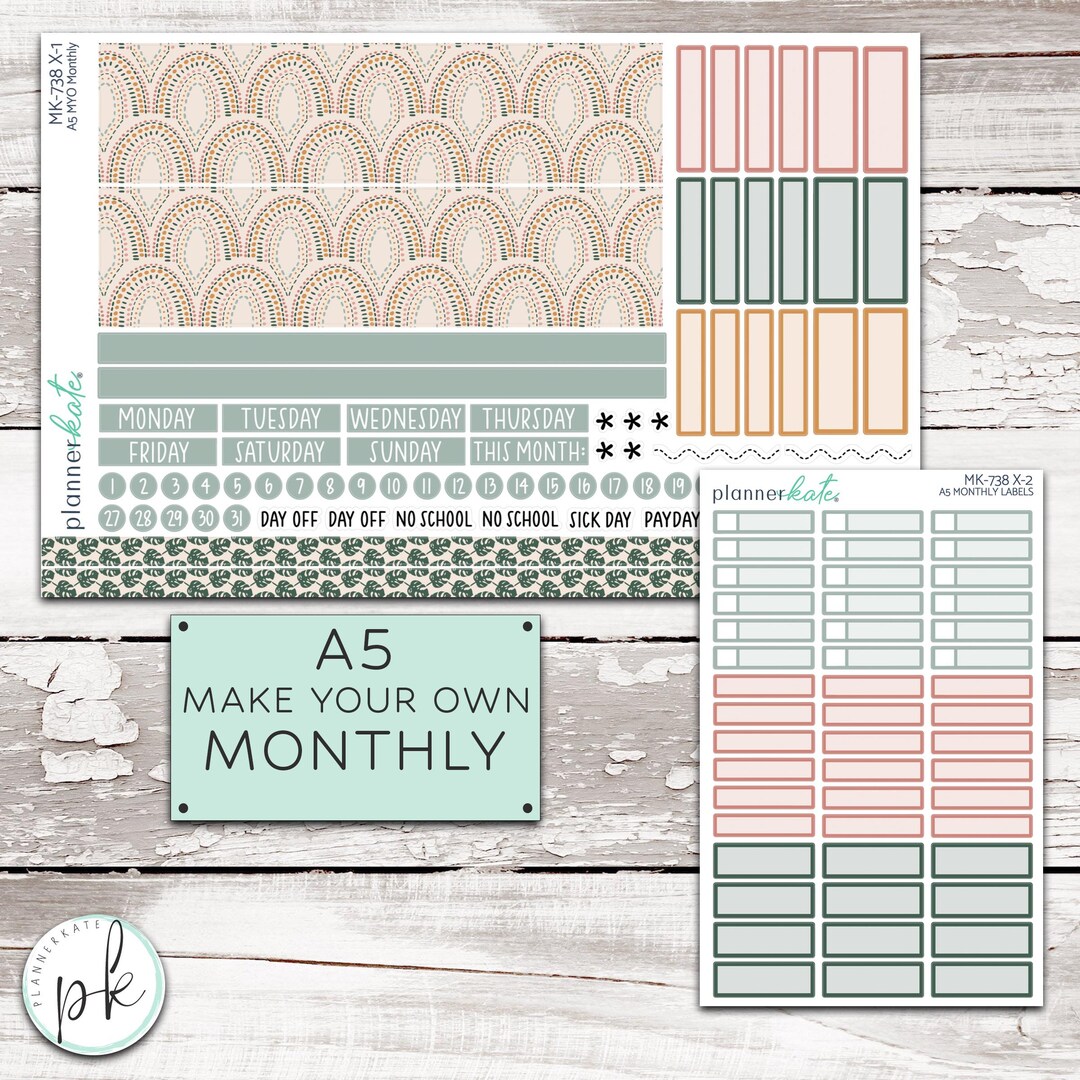MK-738 X - A5 "make Your Own" Monthly Kit || "vibes" - Etsy