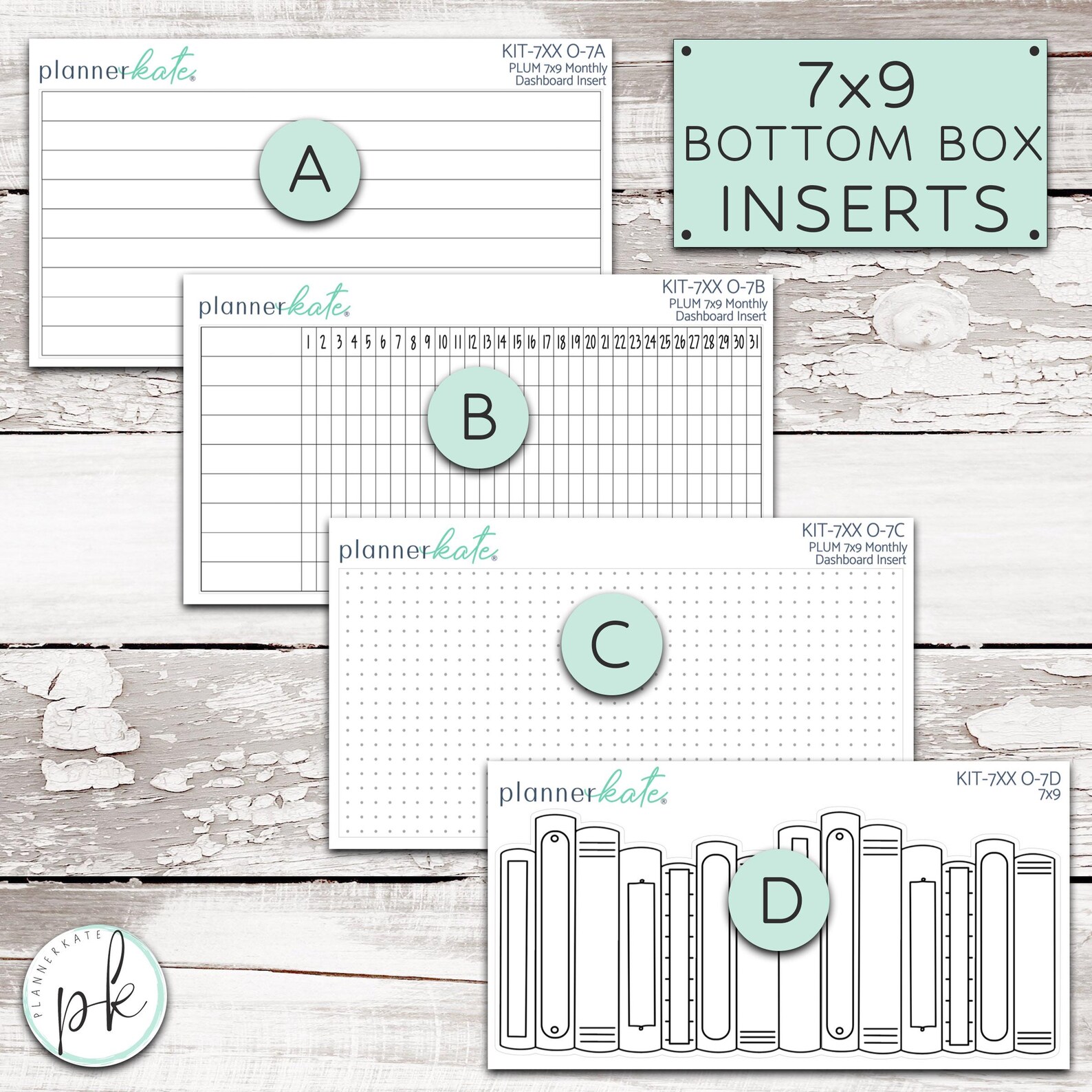 KIT-706 O - PLUM 7x9 Monthly || "more Books" - Etsy