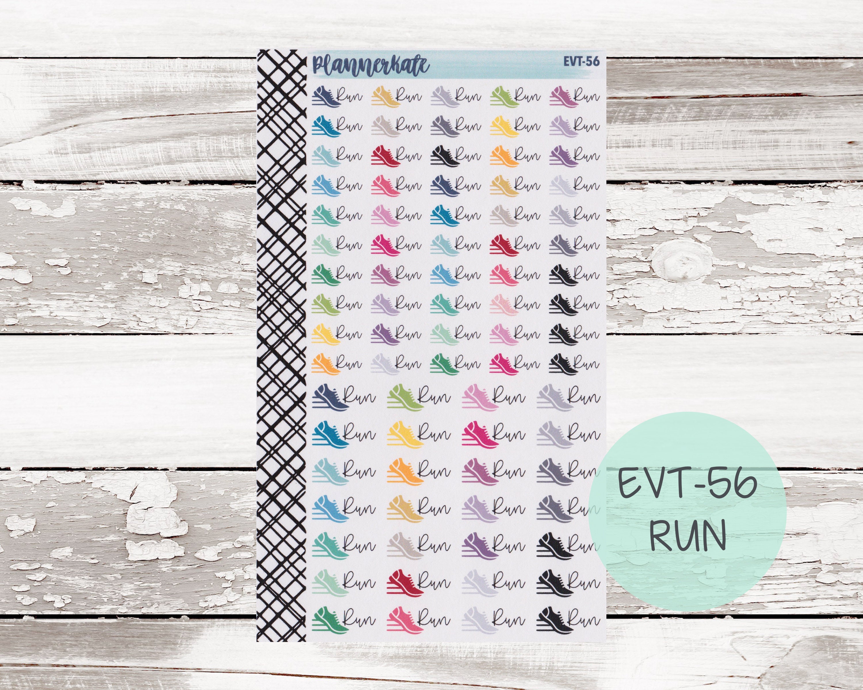 EVT-56 RUN Event Sticker | Etsy