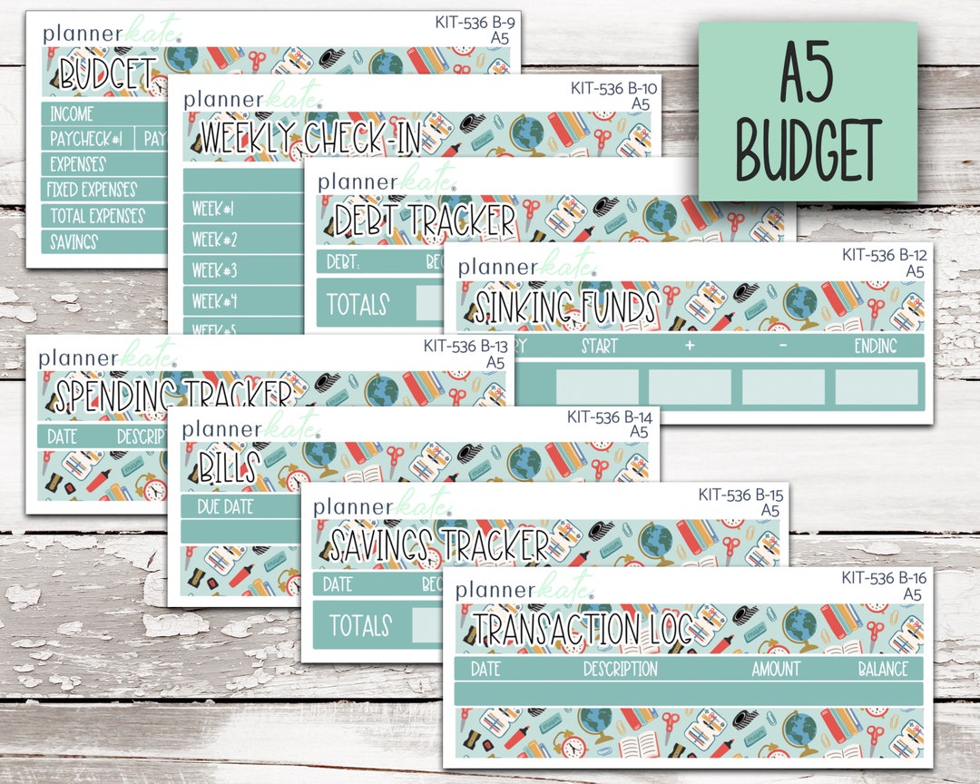 KIT-536 A5 BUDGET study Time Budget Shell - Etsy