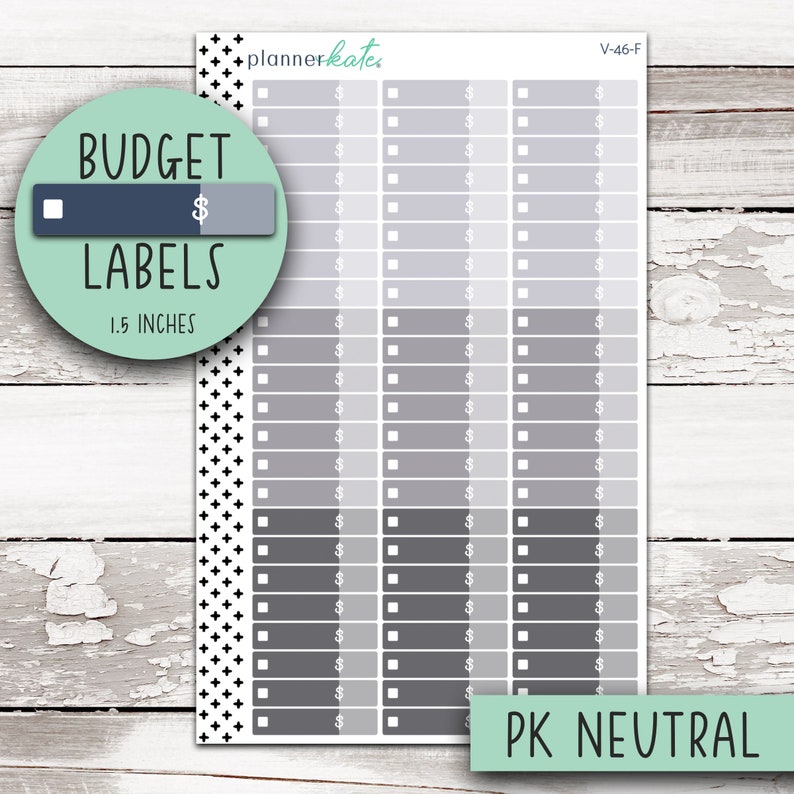Bill & Budget Labels for 7x9 Planners - PK Neutral || V-46 - Etsy