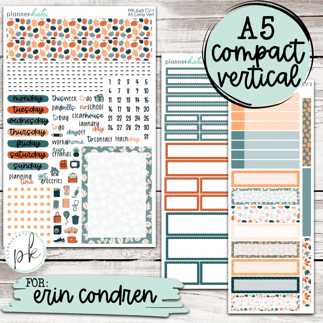 MK-649 CV - EC A5 Compact Vertical || "to the Patch" Weekly Kit - Etsy