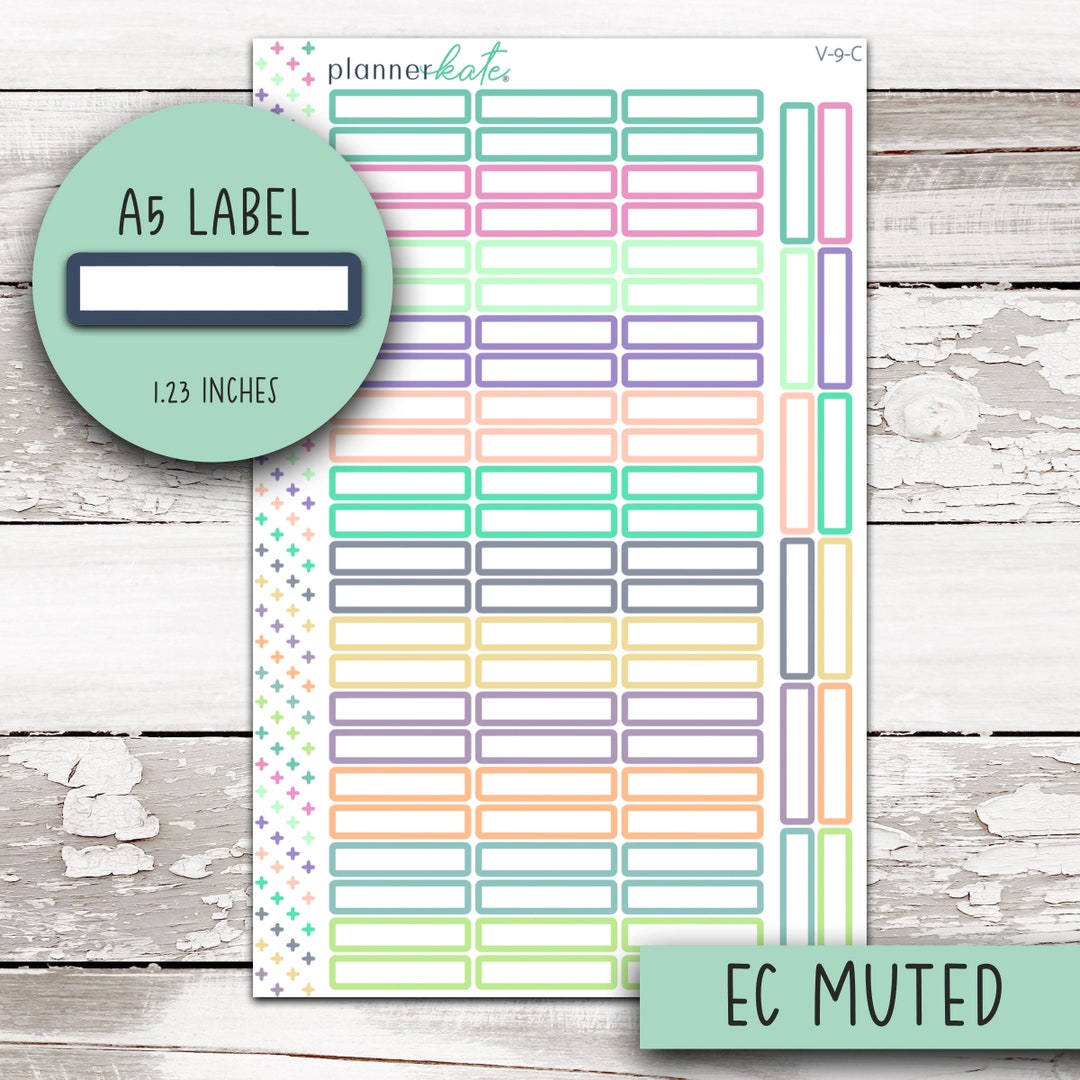 A5 Monthly Labels for Planner EC Monthly Muted V-9 - Etsy