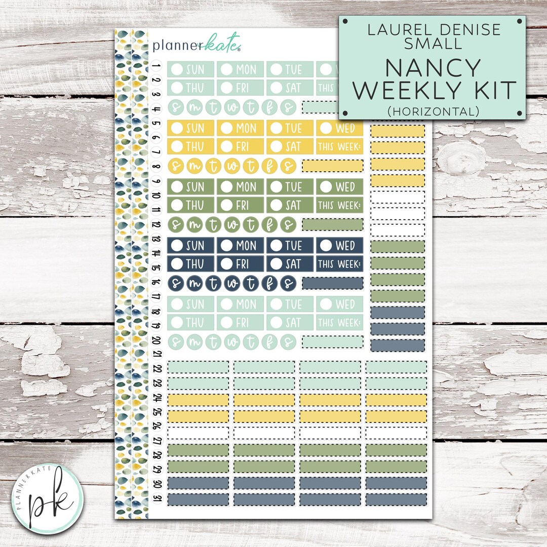 KIT-810 W - Laurel Denise Small Nancy Weekly || "rainy Day Reads" - Etsy