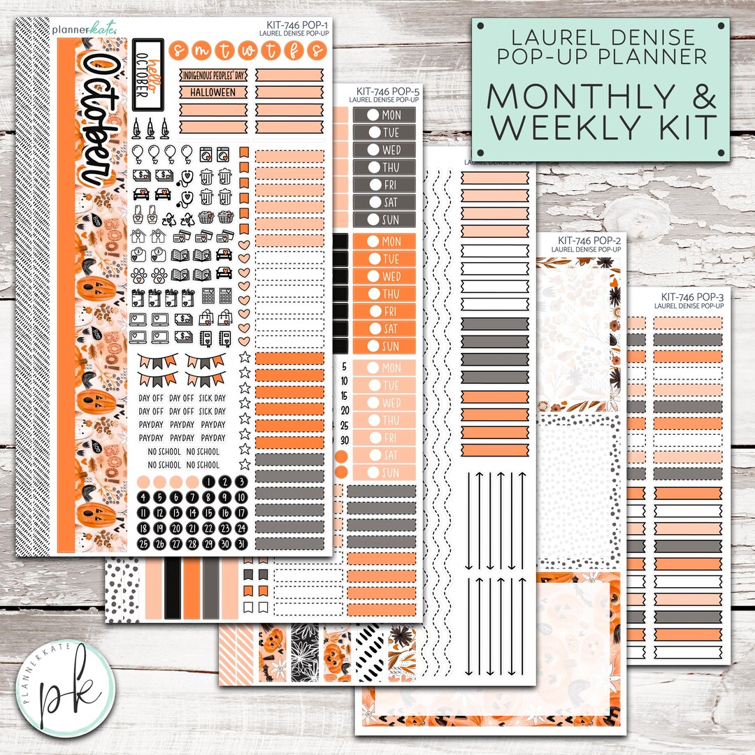 KIT-746 POP - Laurel Denise Pop-up Planner || "boo" - Etsy