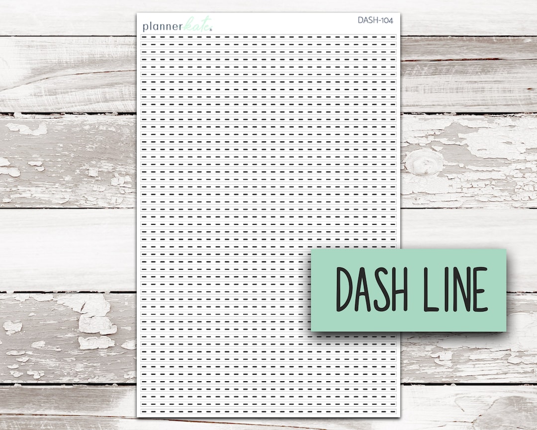 DASH-104 || DASH LINE Strips - Planner Stickers - Etsy