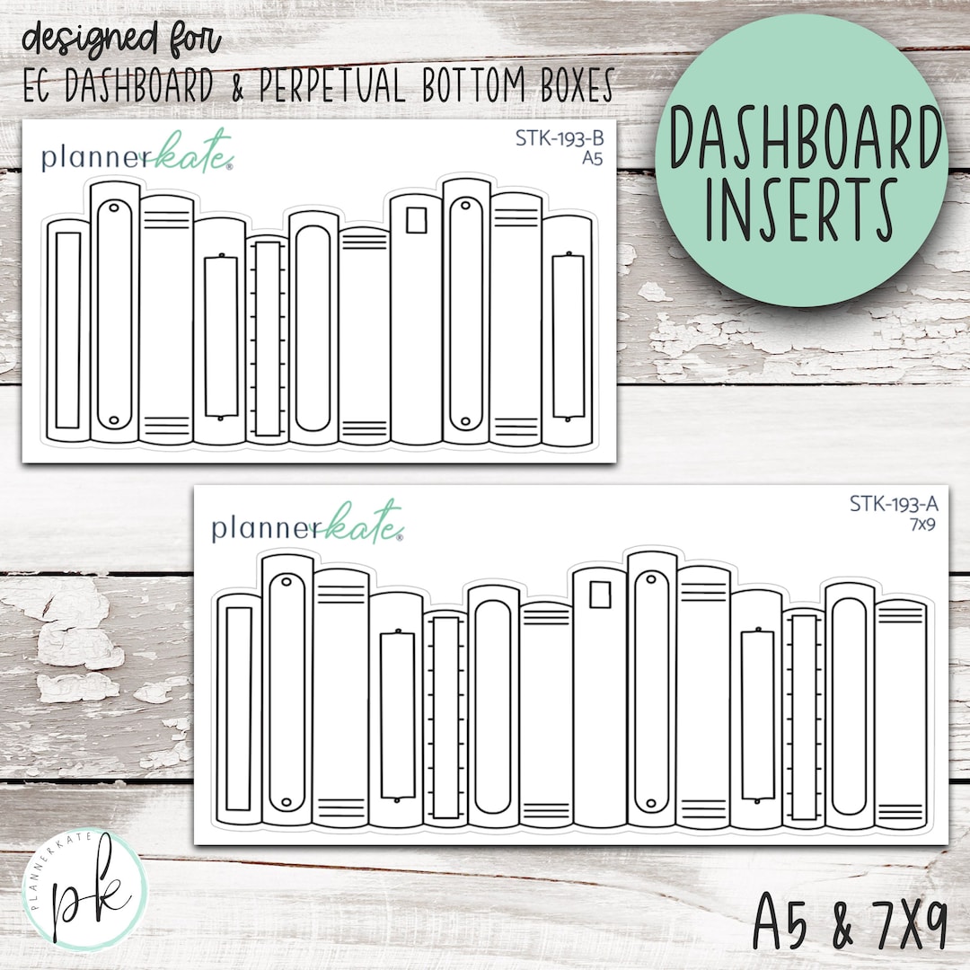 STK-193 || Monthly Bookshelf Stickers for Dashboard Bottom Box (A5 ...