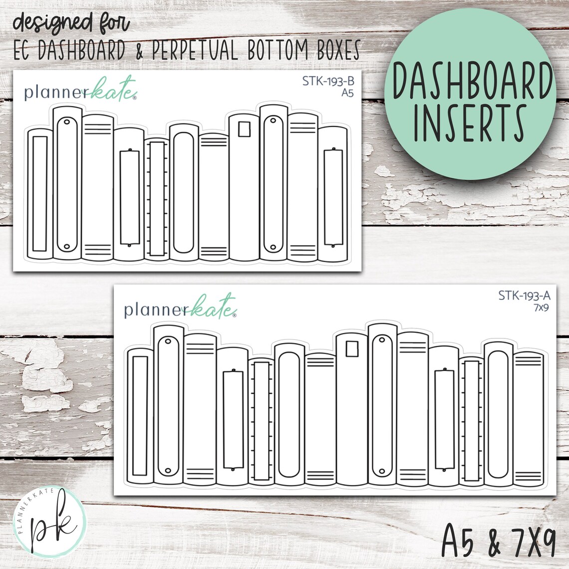 STK-193 || Monthly Bookshelf Stickers for Dashboard Bottom Box (A5 ...